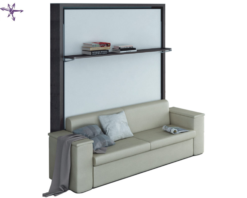 Letto ribaltabile misura francese con divano modello Dile